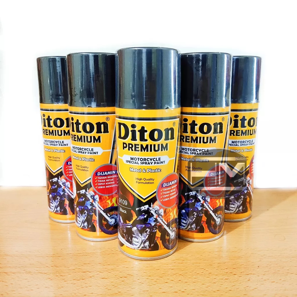 Jual CAT SEMPROT DITON PREMIUM 9184 WARNA BLACK DOFF / HITAM DOFF ...