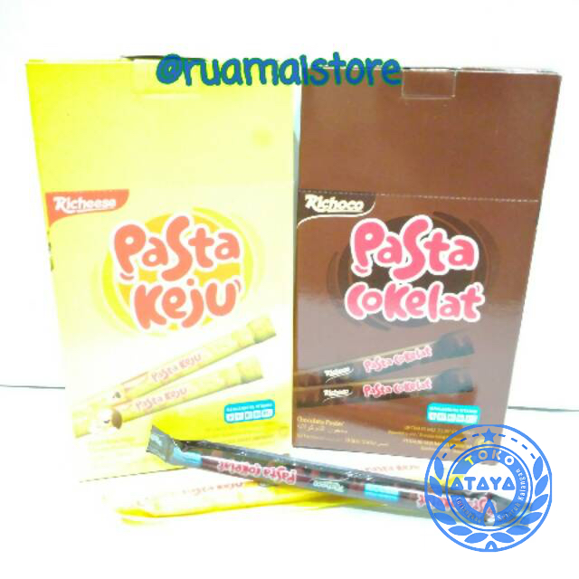 Jual (BOX) Richeese Pasta Keju - Richoco Cokelat (30pcs x 8gram) grosir ...