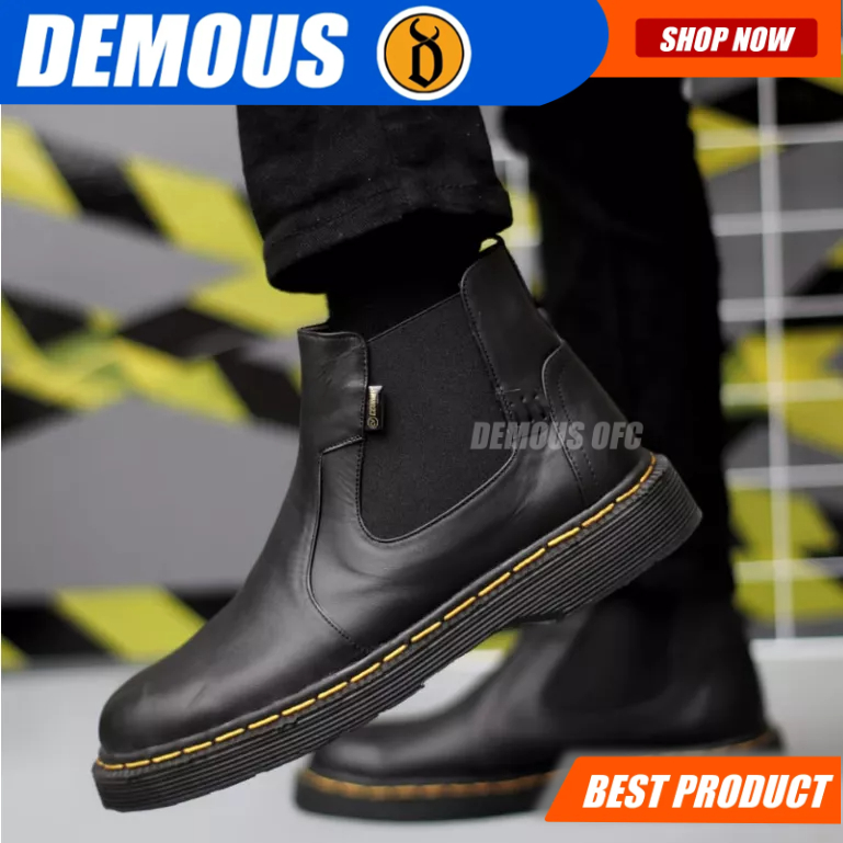 Jual DEMOUS - Sepatu Docmart High Boots Kulit Kerja Pria | Shopee Indonesia