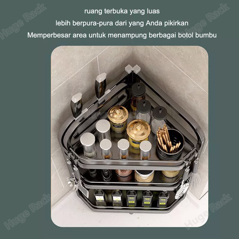 Jual Rak Bumbu Dapur Stainless Steel Rak Dapur Triangle Rak Sudut Rak ...