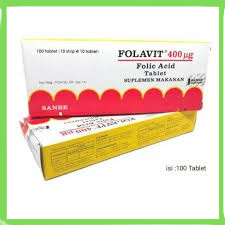 Jual FOLAVIT 400 MG (per strip 10 tablet) & 1000 MG/1 MG (per strip 4 ...