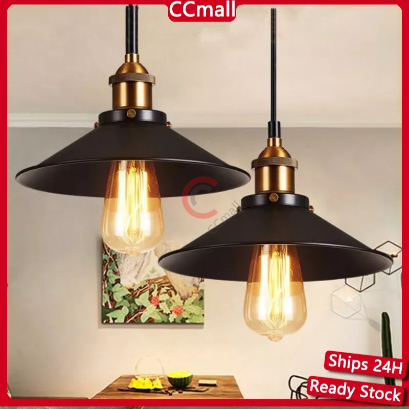 Jual Lampu Gantung Logam Seni Besi Industri Retro Pendant Light Cocok ...