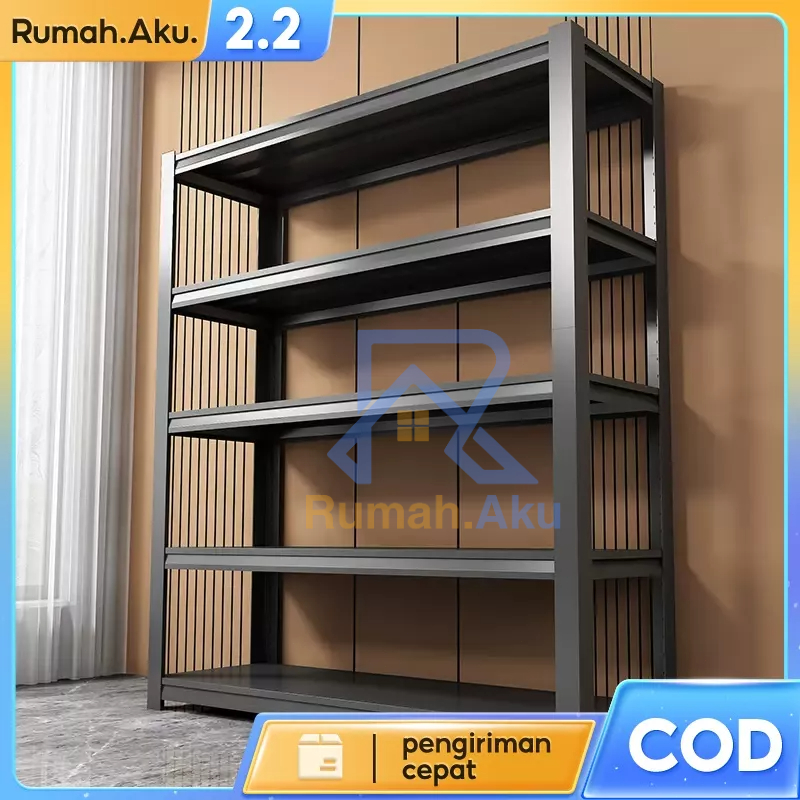 Jual Rak Besi 5 Layer Kokoh/Rak Gudang Kuat Sekali/Rak Siku Tebal/Rak ...