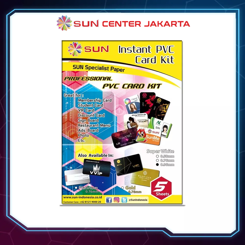 Jual Kertas PVC ID Card PREMIUM - SUN PVC ID Card 0.76 / 0.96 Super ...