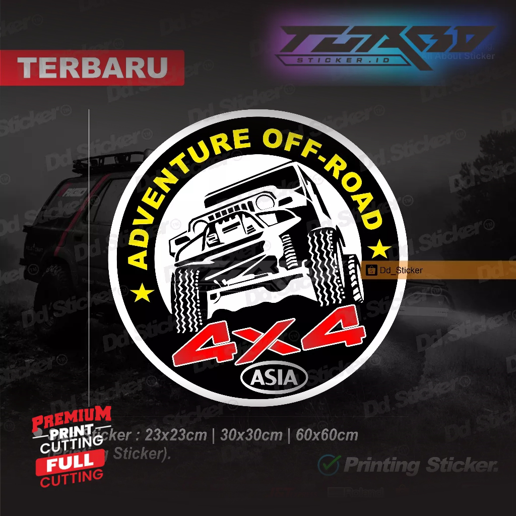 Jual Sticker Adventure OFF-ROAD 4X4 (Printing Sticker) | Shopee Indonesia