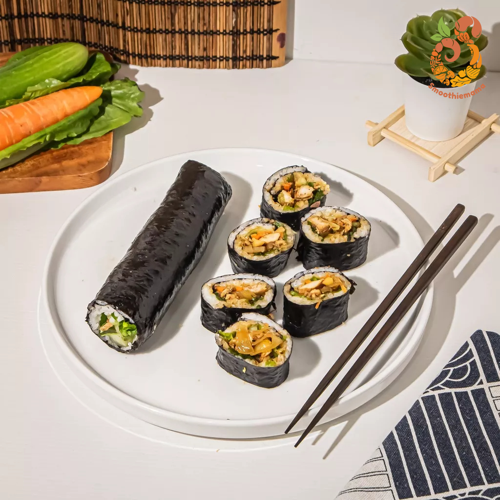 Jual Sushi Roll Chicken Roll Kimbap Gimbap Sayur Daging Sehat Panjangan ...