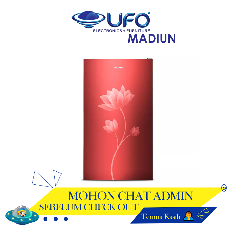 Jual Polytron Kulkas PRB159R Lemari Es 1 Pintu Metallic 150 Liter PRB ...