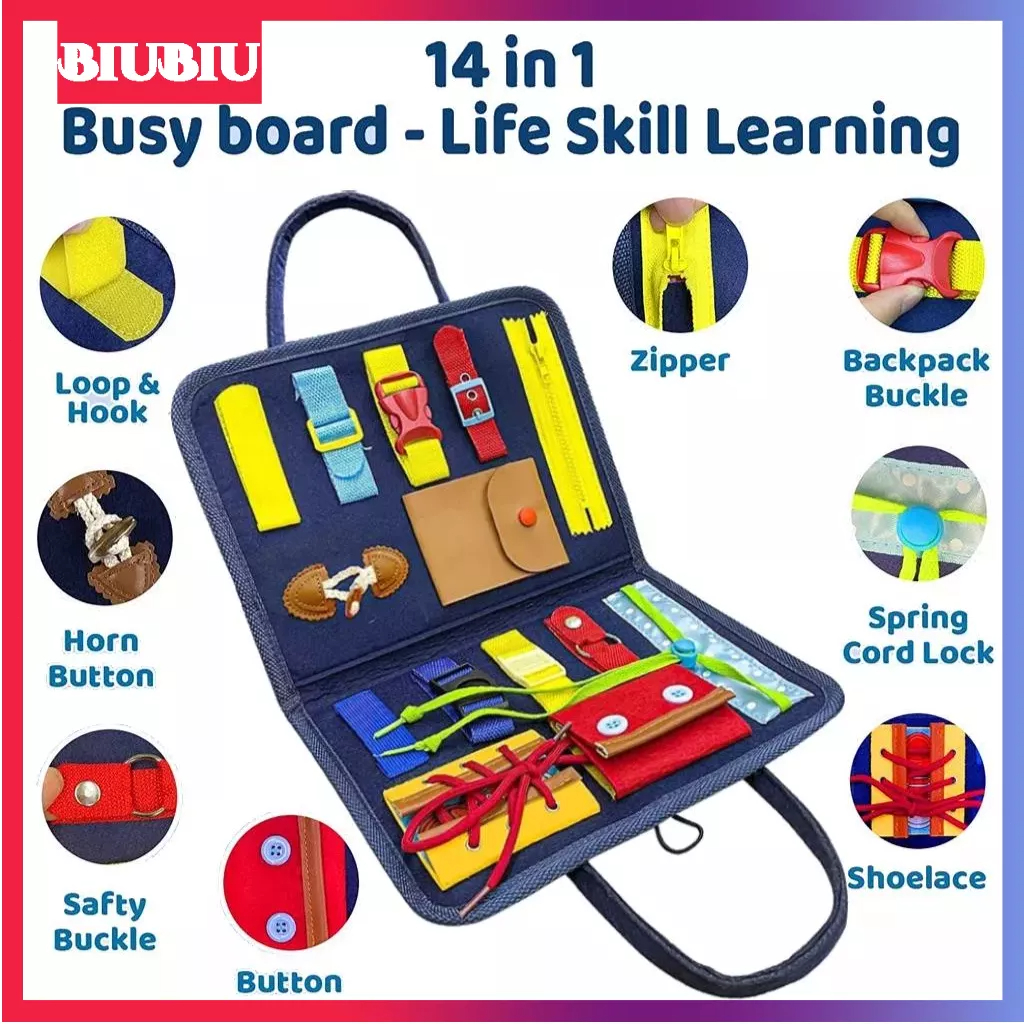 Jual Busy Board Bayi Busy Board book Dressing Skill Busy Book 2 Tahun ...