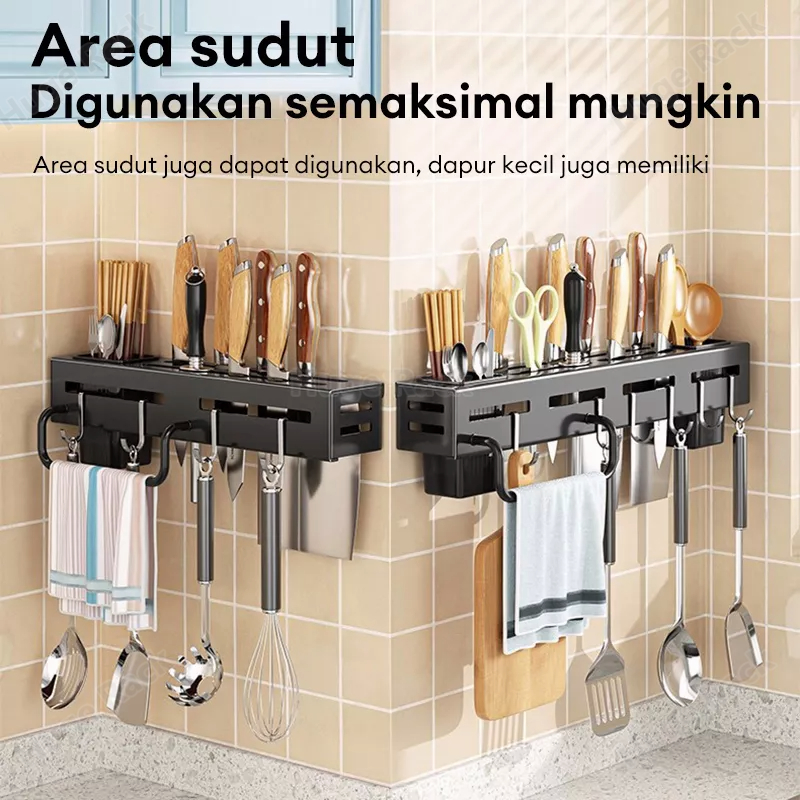 Jual Rak Bumbu Dapur Dinding Rak Pisau Dinding Dapur Stainless Steel ...