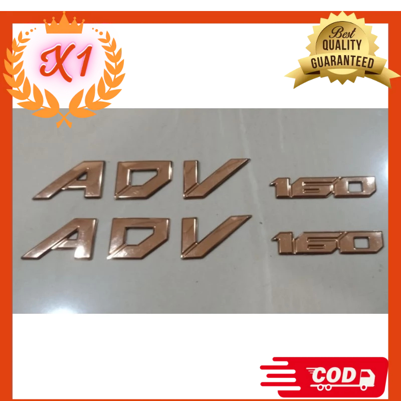 Jual emblem Adv 160 logo Adv 160 gold original 1set kanan kiri | Shopee ...