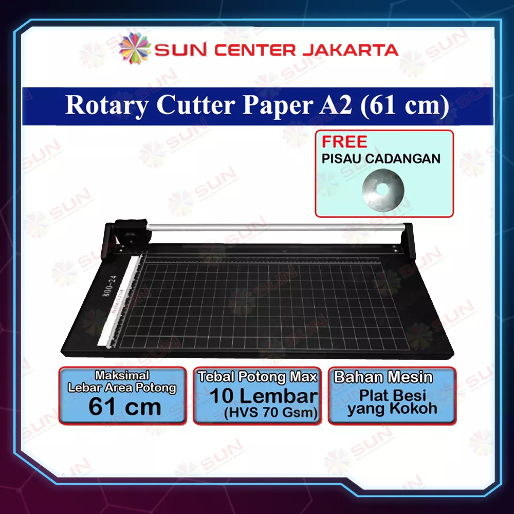 Jual Rotary Paper Cutter Trimmer A2 / A1 vertikal 61 cm - Alat Potong ...