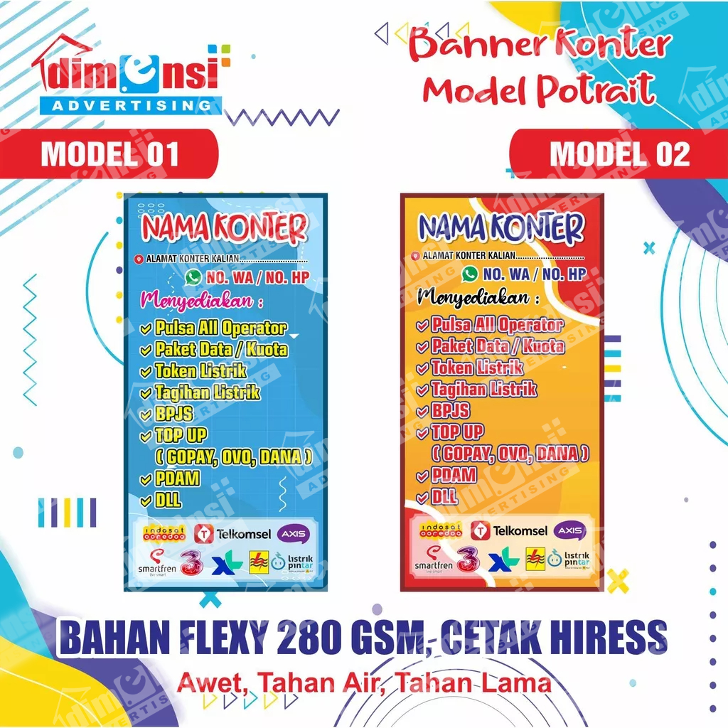 Jual Banner Konter Pulsa / Spanduk Konter Pulsa / Banner Warung Pulsa ...