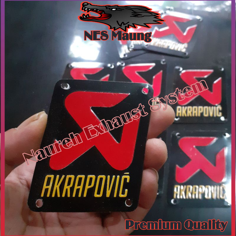 Jual AKRAPOVIC LOGO EXHAUST / Emblem Aluminium Rivet / Ekzos pipe ...