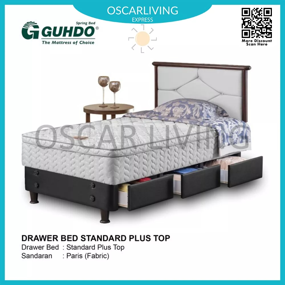 Jual Guhdo Standard Drawer Plushtop Hb Paris Fullset Abu Khusus