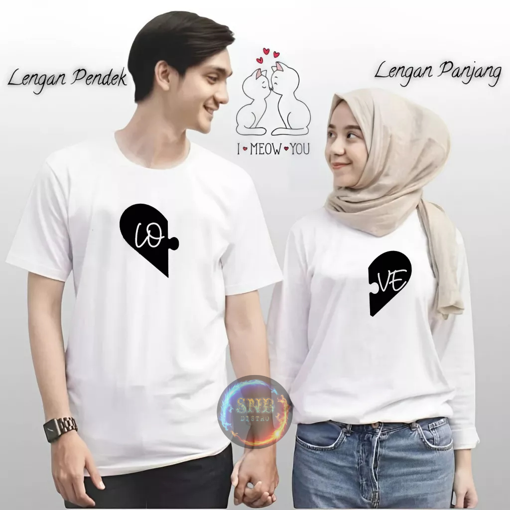 Jual Baju Kaos Couple Pasangan Pacar Lengan Panjang Pendek Distro Love ...