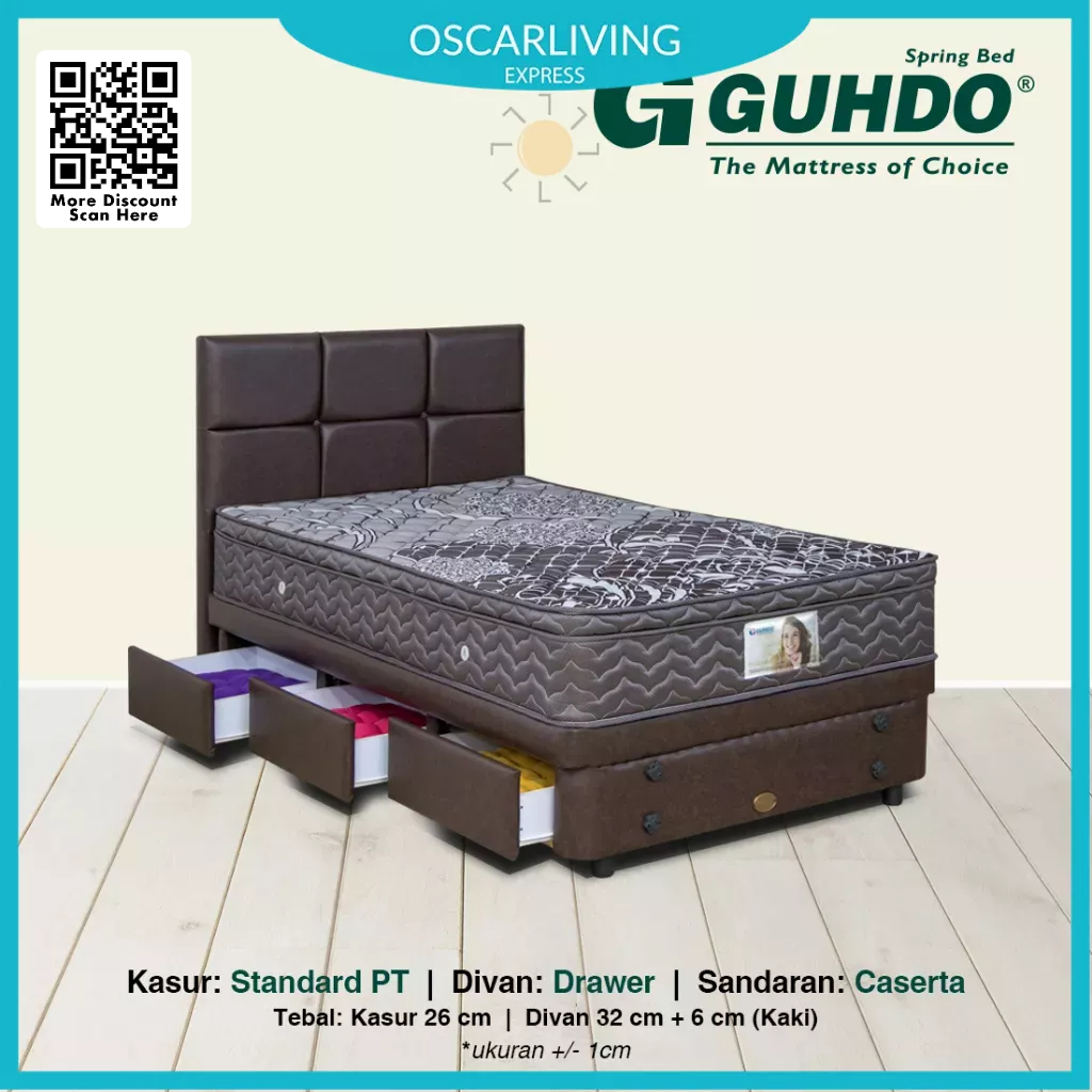 Jual Kasur Guhdo Drawer HS Standard Plush Top Set Caserta Tebal 26Cm ...