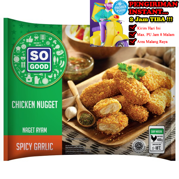 Jual So Good Chicken Nugget Spicy Garlic 400g | Shopee Indonesia