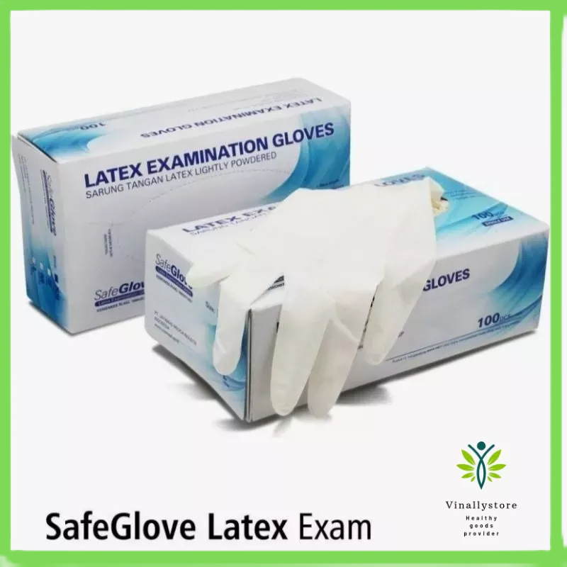 Jual Safe Glove Latex Examination Gloves Size M | Shopee Indonesia