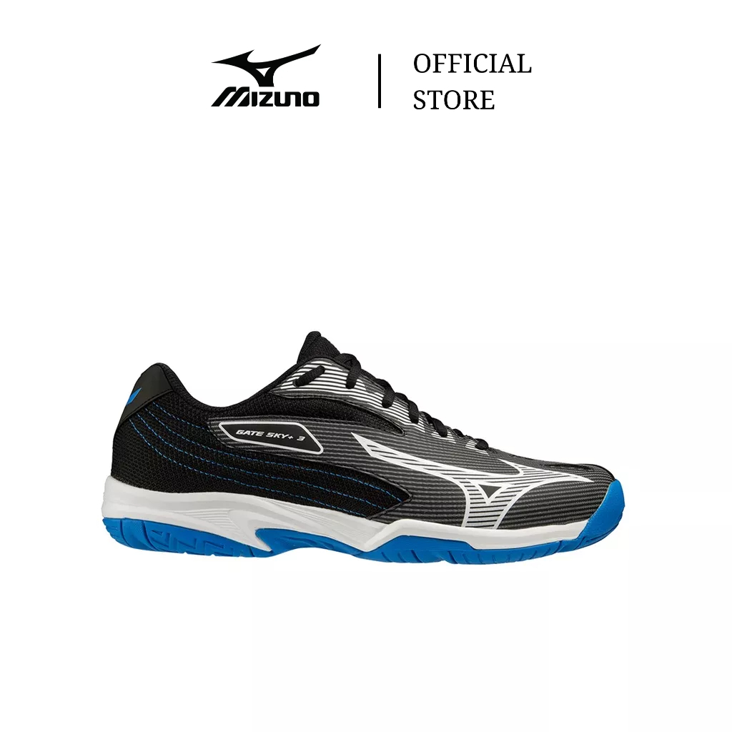 Jual MIZUNO SEPATU BADMINTON GATE SKY PLUS 3 BLACK WHITE PEACE BLUE ...