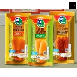 Jual SOSIS SO NICE PREMIUM 60 GR ORIGINAL KEJU BRATWURST HOT SPICY ...