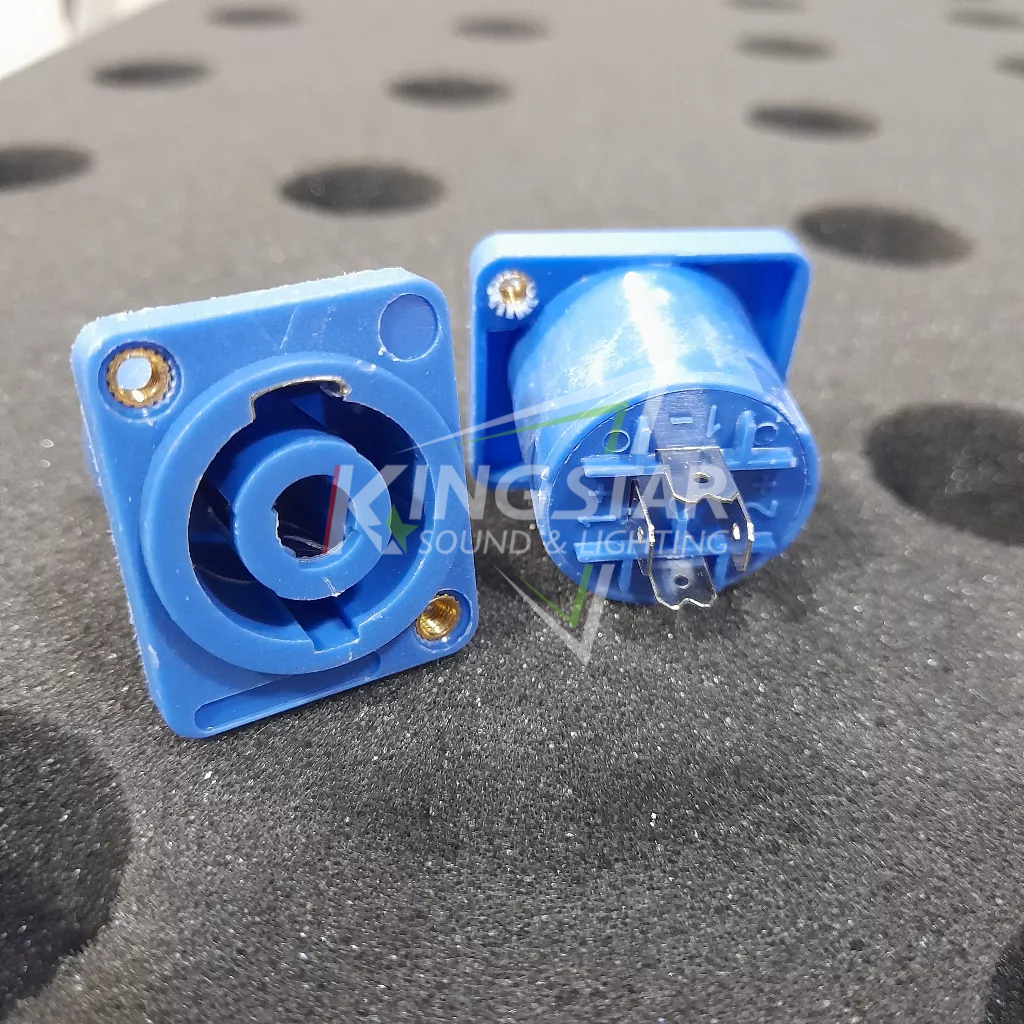 Jual Socket Speakon 4pin Biru Drat Besi Kuningan Soket Spikon Spicon 4 ...