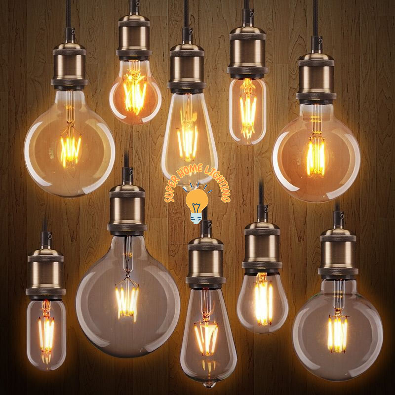 Jual Lampu Bulb LED Filamen Edison Vintage C35/ST64/G45/G80/G95 4Watt ...