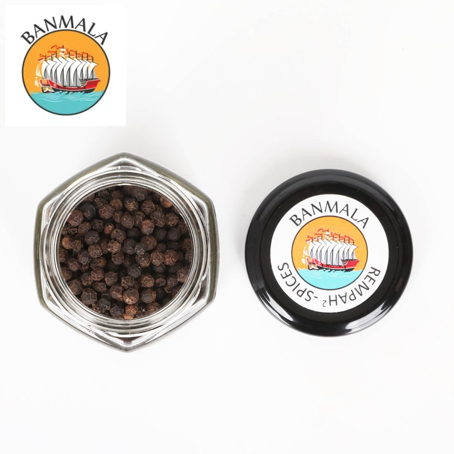 Jual Lada Hitam Super Premium Black Pepper Botol Kaca 100g Banmala ...
