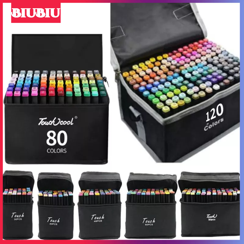 Jual 120/80/60/36/12 Touch Markers Warna Sketsa Spidol Umum General ...