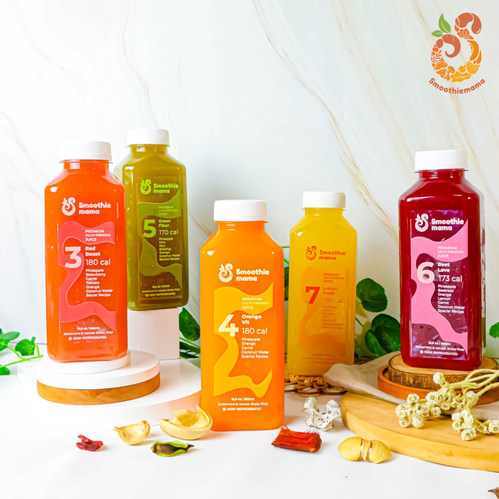 Jual SMOOTHIEMAMA Paket Detox Juice Cold Pressed Mix Healthy Fruit ...