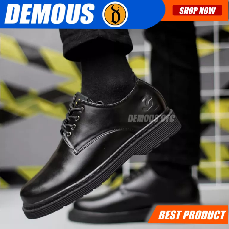 Jual DEMOUS Bam - Sepatu Formal Oxford Docmart Tali Hitam Pria | Shopee ...