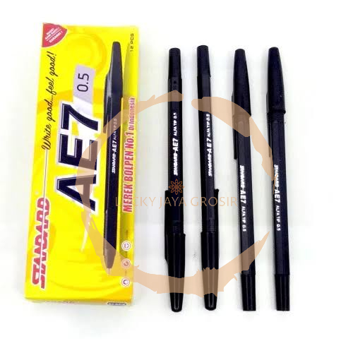 Jual Pulpen Hitam Standard Ae7 12 Pcs /satu pak - Bolpoin Bolpen Standart Standar Atk | Shopee ...