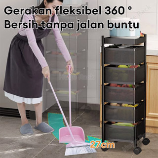 Jual Rak Dapur Berputar Hitam Stainless Steel Rak Troli Susun Putar Rak ...