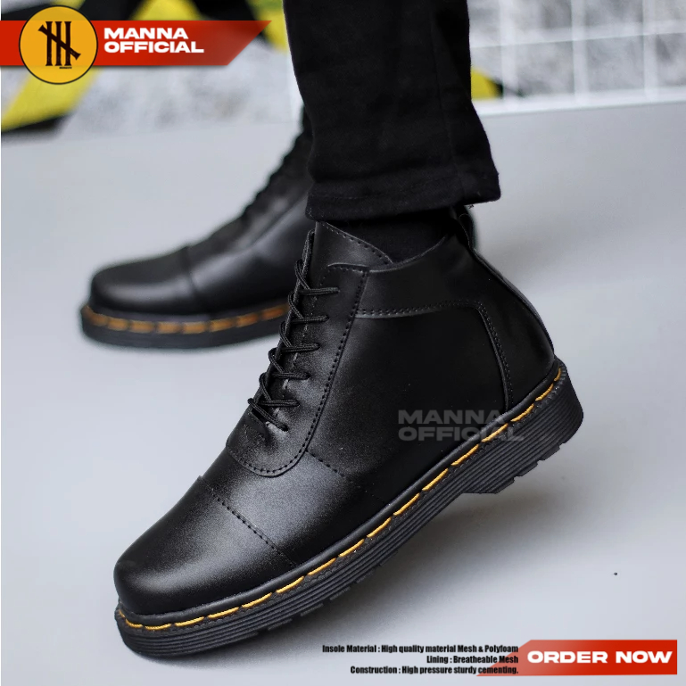 Jual Sepatu Docmart Low Boots Formal Pantofel Hitam Pria | Shopee Indonesia