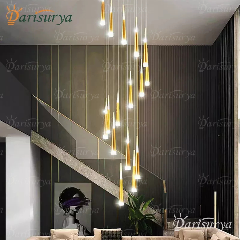 Jual 200cm Panjang Lampu Gantung Tangga Chandelier Termasuk sumber ... Jual 200cm Panjang Lampu Gantung Tangga Chandelier Termasuk sumber ...