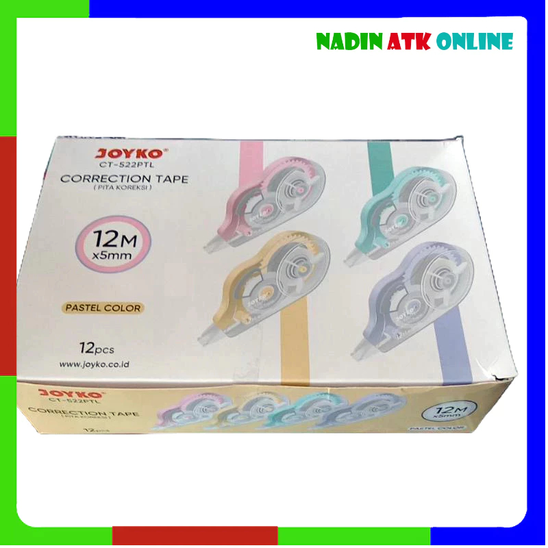 Jual CORRECTION TAPE JOYKO CT-522 PTL 1LSN(12pcs) | Shopee Indonesia