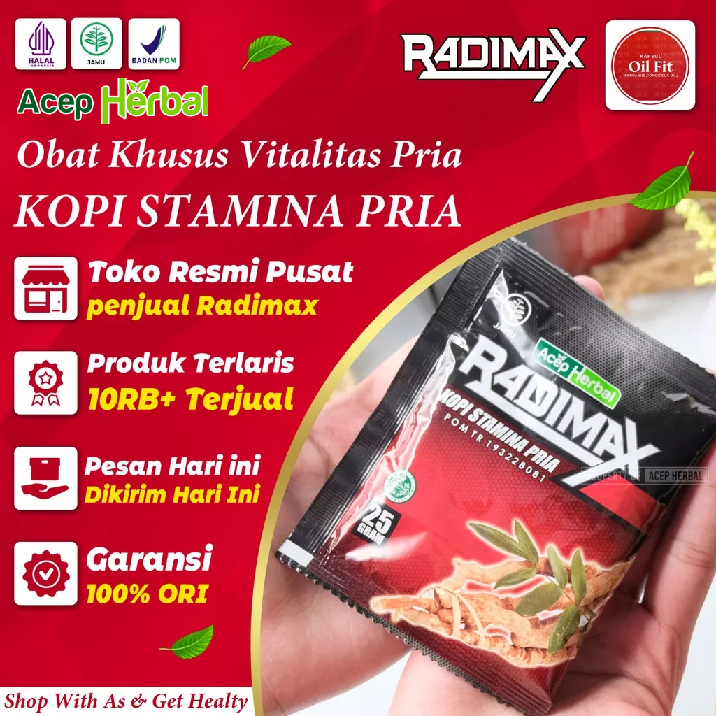 Jual Radimax Kopi Herbal Stamina Pria Tahan Lama Hingga Pagi Kopi Kuat Dari Ekstrak Bahan Herbal ...
