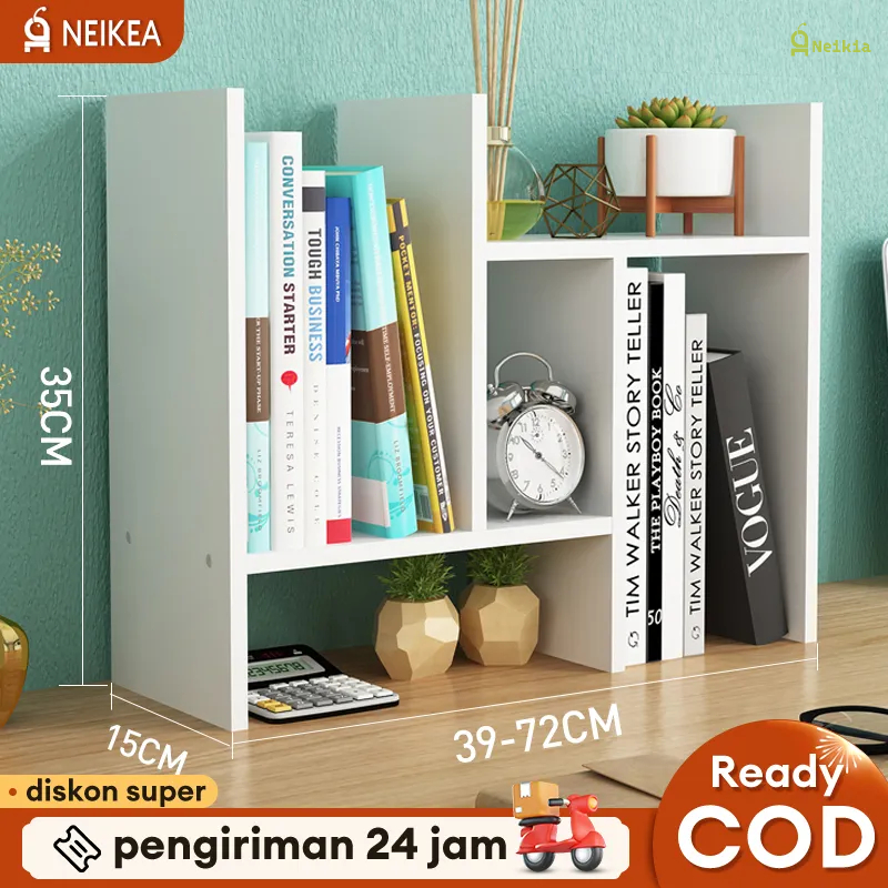 Jual Rak Buku Atas Meja Rak Portable Minimalis Meja rak buku kokoh ...