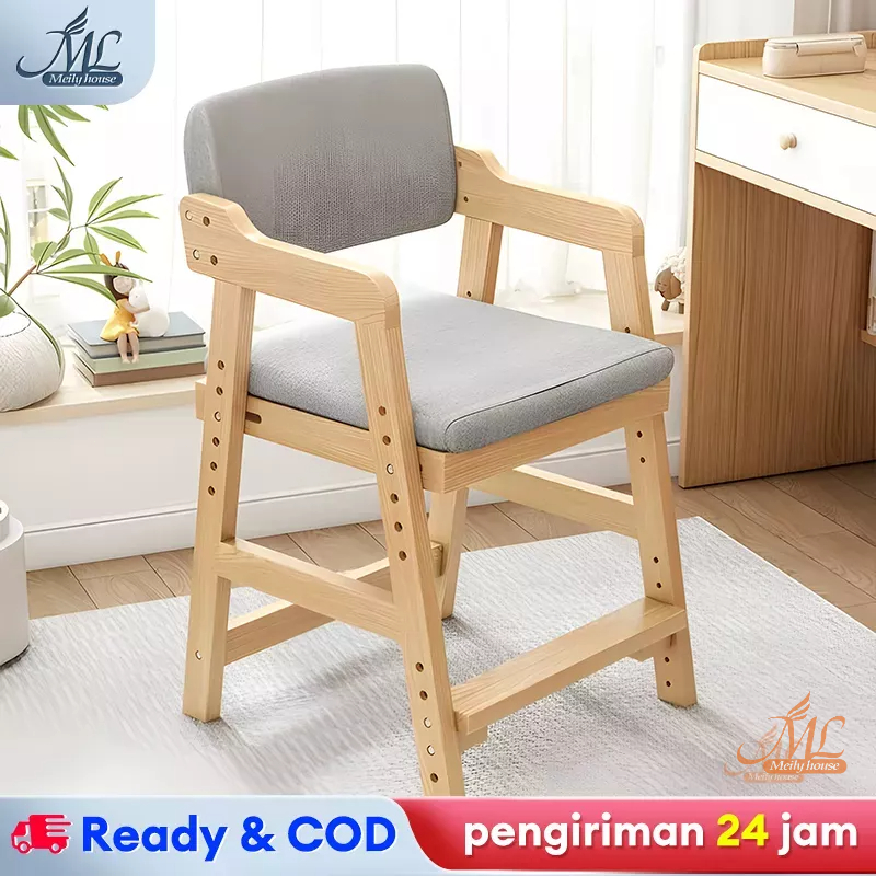 Jual Kursi belajar Kursi makan anak Bangku anak Kursi kayu solid Kursi ...