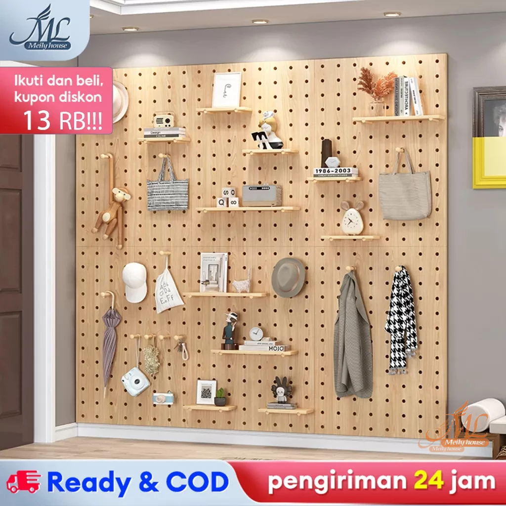 Jual Pegboard Pegboard Dinding Papan Dinding Papan Lubang Rak Dinding ...