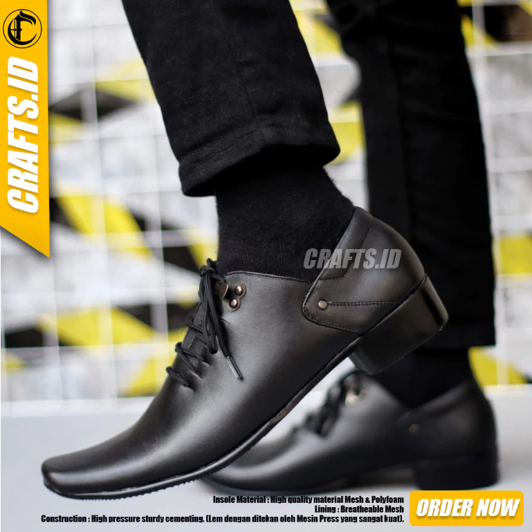 Jual Sepatu Pantofel Pria Sepatu Formal Pria Kulit Asli Tali Sepatu ...