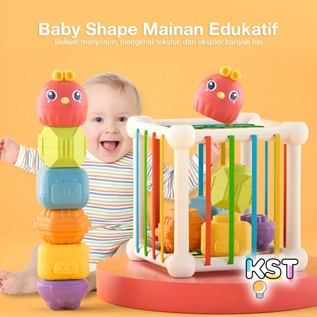 Jual [KST] Mainan Edukatif Puzzle Sortasi Bentuk Bayi Belajar Angka ...