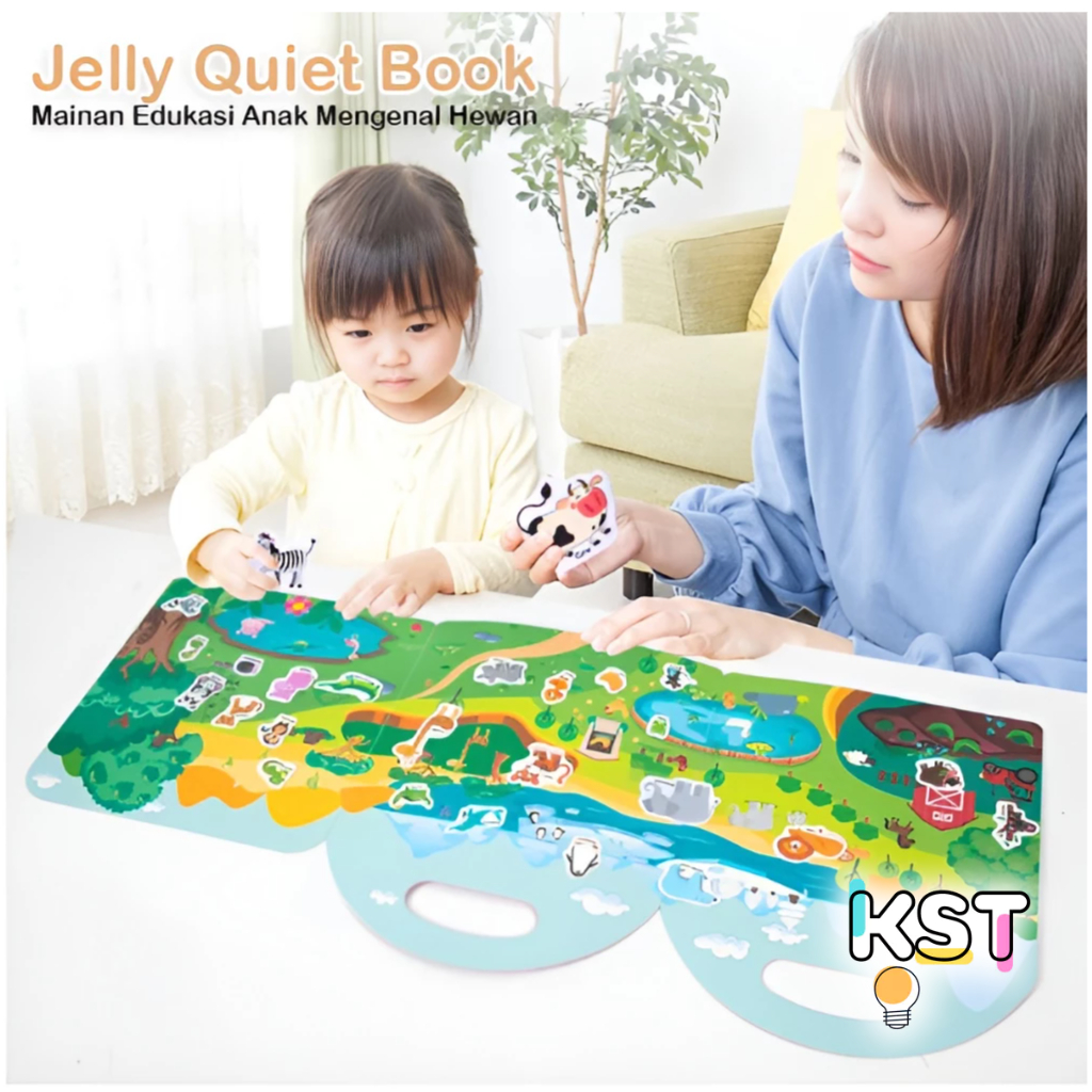 Jual [KST] Jelly Quiet Book Diy Stickers | Mainan Buku Stiker Anak ...