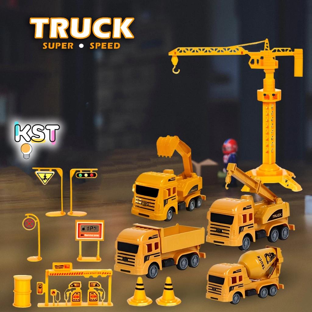 Jual [KST] Truck Super Speed Mainan Konstruksi Set | Mainan Anak Laki ...