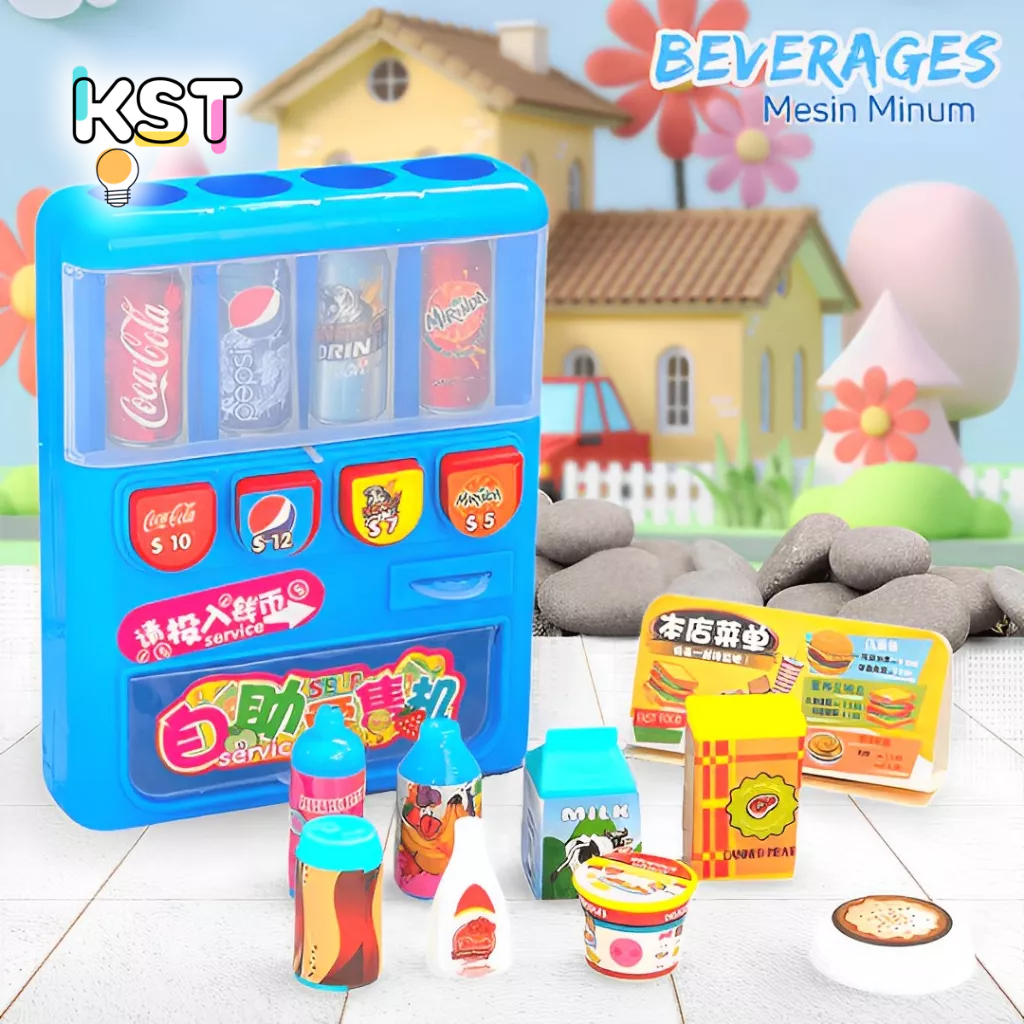 Jual [KST] Mainan Vending Machine Minuman Anak | Meverages Mesin ...