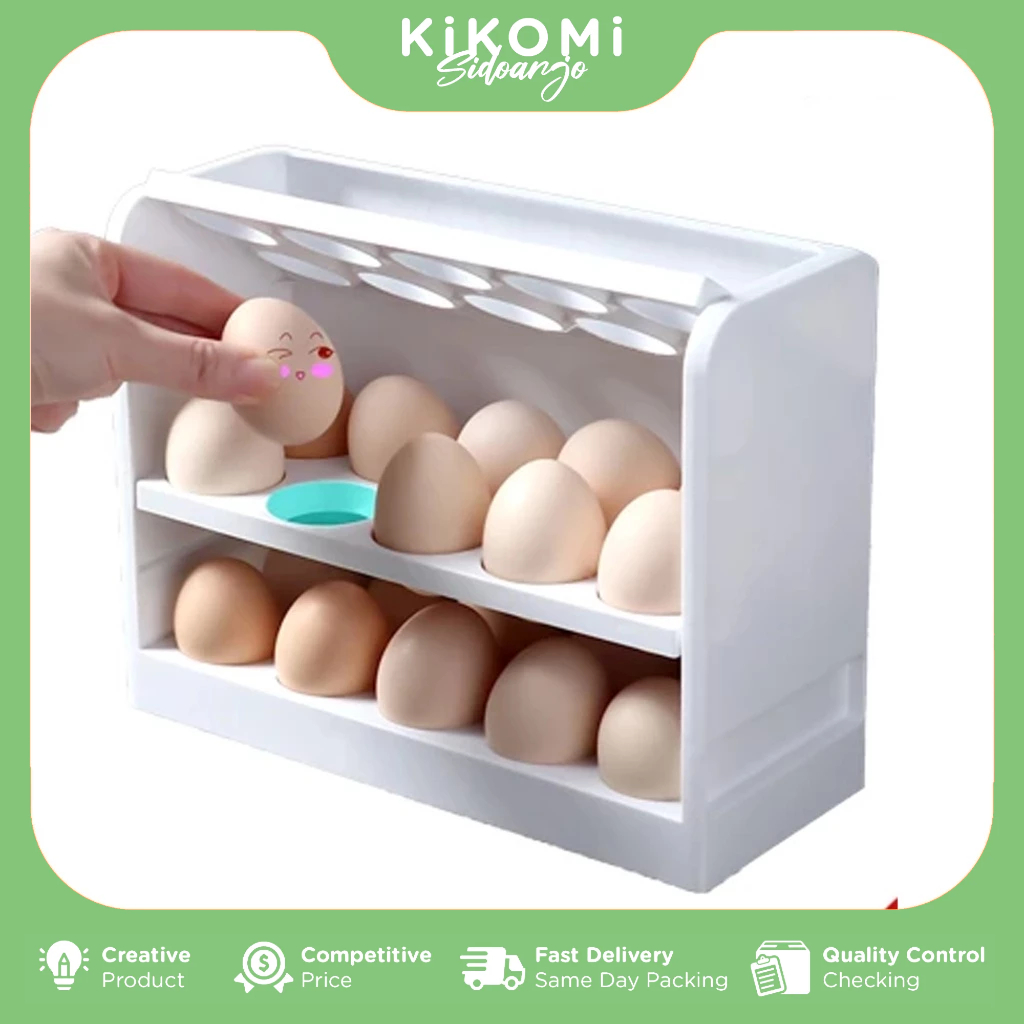 Jual RAK TELUR 3 Susun Pintu Kulkas 30 Lubang Tempat Penyimpanan ...