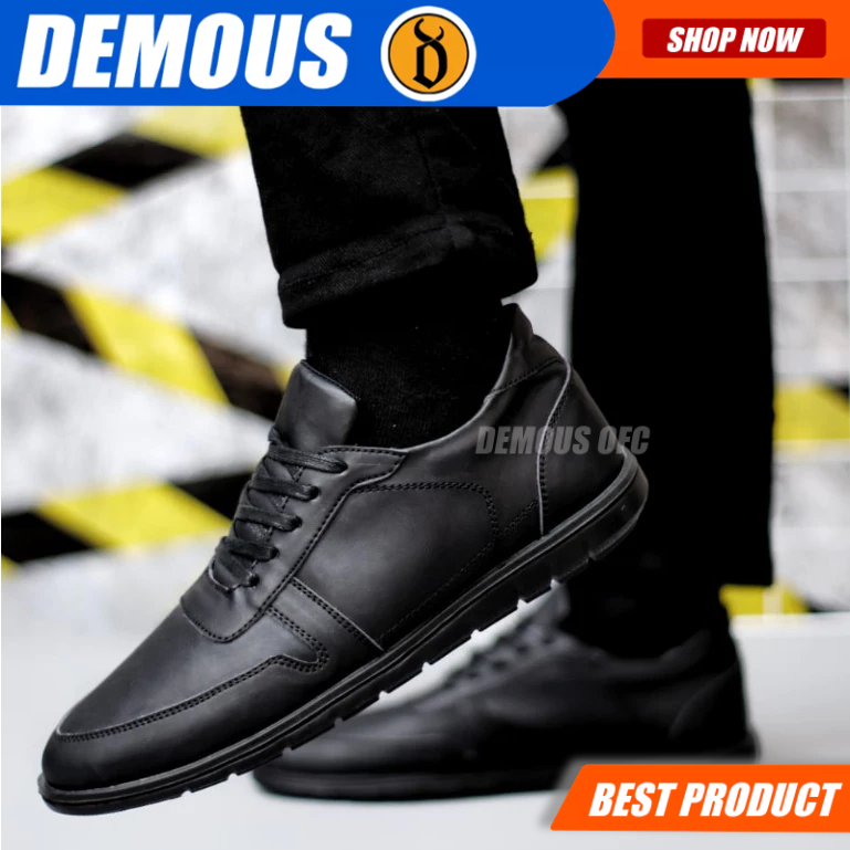 Jual DEMOUS - Sepatu Formal Casual Hitam Kerja Pria | Shopee Indonesia