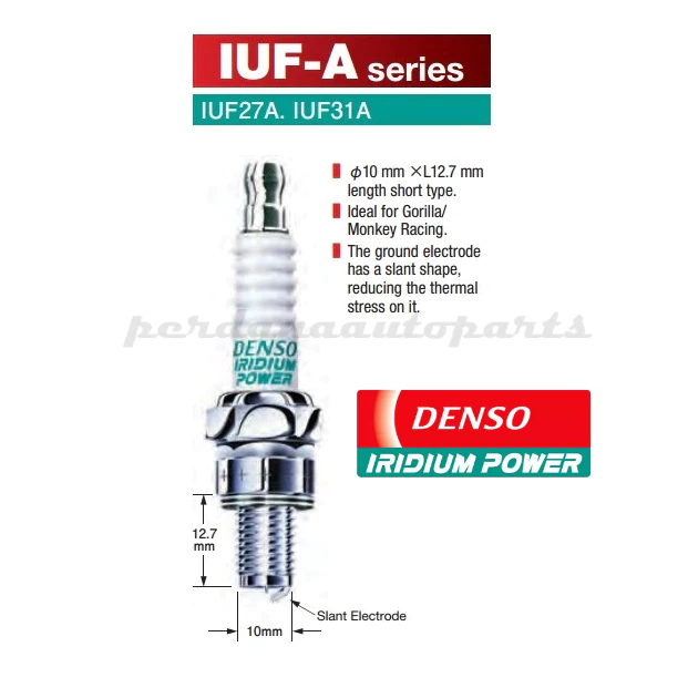 Jual Busi DENSO Iridium Power IUF27A / IUF31A (SLANT GROUND ELECTRODE ...