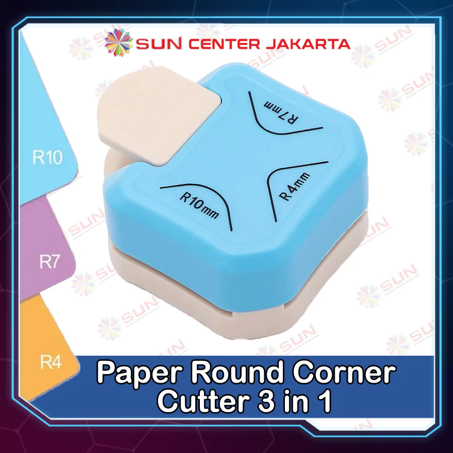 Jual Round Corner Cutter 3 in 1 Pemotong Sudut Corner Puncher Rounder ...