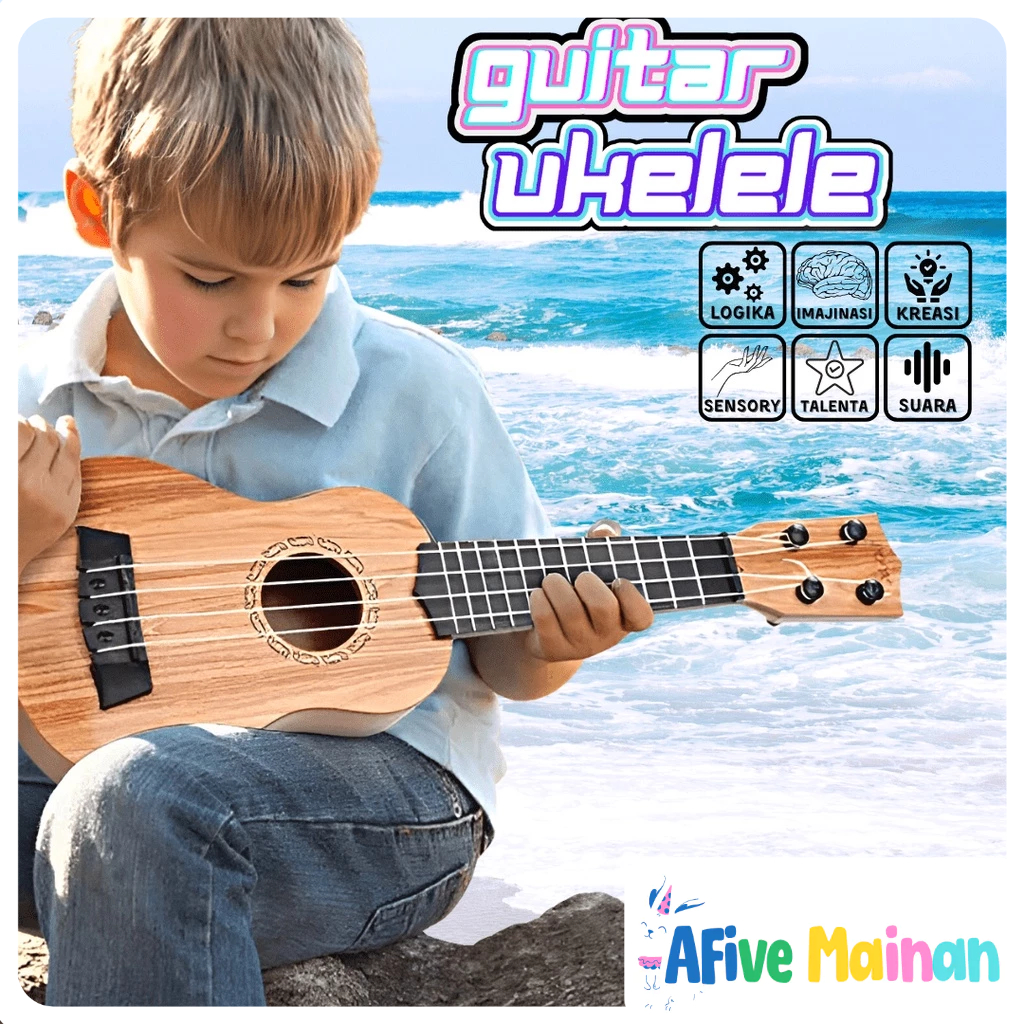 Jual [AFive] Gitar Ukulele Mainan Anak Musikal Kreativitas Motorik ...