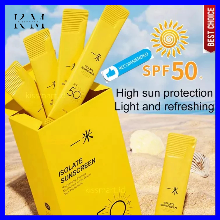 Jual Sun Block Sachet SPF 50 PA+ Sun Screen Wajah Tahan 12 Jam helps ...